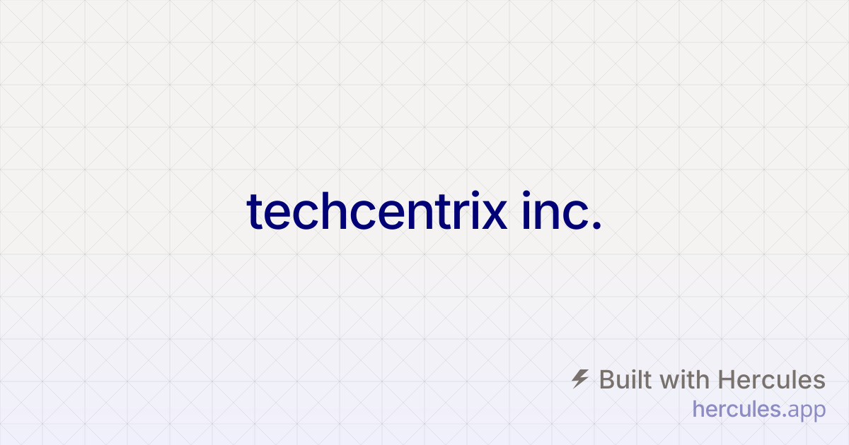 techcentrix inc. - Technology Service Provider