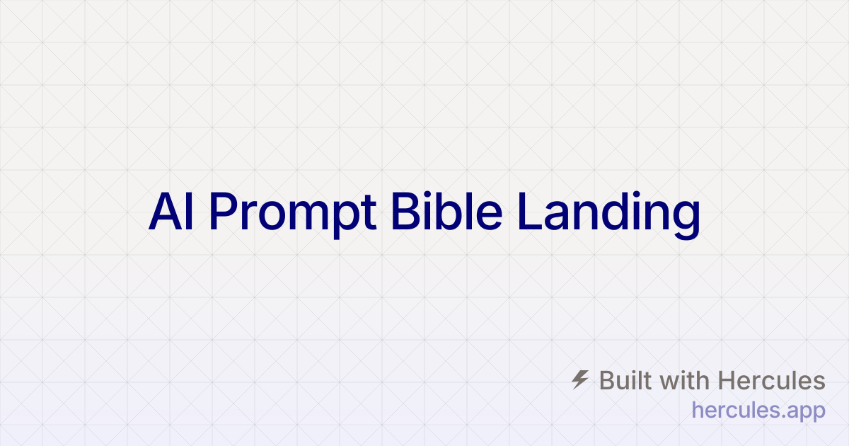 The AI Prompt Engineering Bible